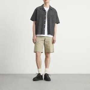 CAFÉ MOUNTAIN Loose Check Vacation Shirt