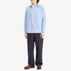 RANDY'S GARMENTS 3 Pocket Work Shirt Presented End - Blue Oxford