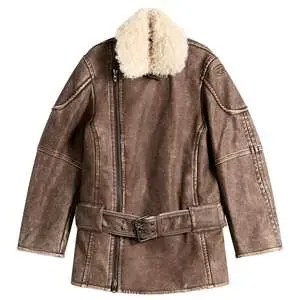 DIESEL® G-eyser Faux Shearling Coat - Brown