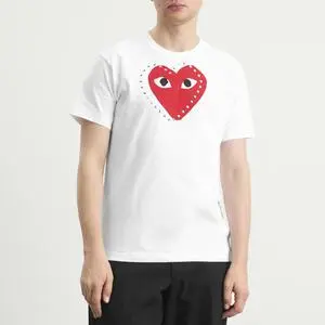 Play Comme Des Garcon Studded Large Heart T-shirt