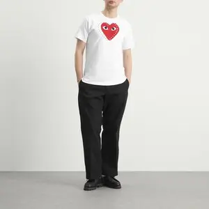 Play Comme Des Garcon Studded Large Heart T-shirt