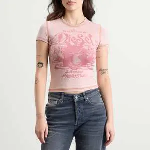 DIESEL® T-uncuties" Baby Tee With Burnout Effect