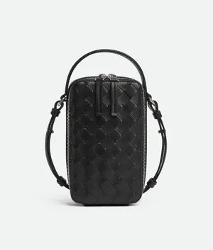 Bottega Veneta Getaway Phone Pouch - Black