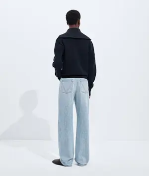 Bottega Veneta Sky Bleached Wide Leg Jeans