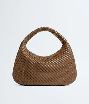 Bottega Veneta Padded Intrecciato Leather Shoulder Bag - Dark Caramel 20