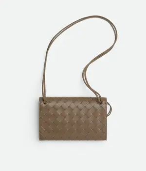 Bottega Veneta Andiamo Pouch On Strap - Pinecone