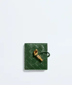 Bottega Veneta Andiamo Flap Card Case - Basil