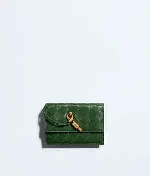 Bottega Veneta Andiamo Zipped Card Case - Basil