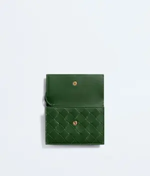 Bottega Veneta Andiamo Zipped Card Case - Basil
