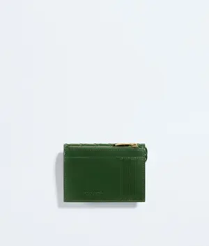 Bottega Veneta Andiamo Zipped Card Case - Basil