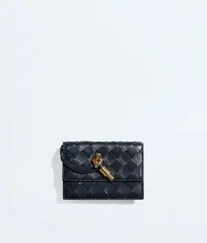 Bottega Veneta Andiamo Zipped Card Case - Midnight