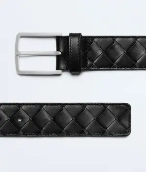 Bottega Veneta Intrecciato Belt - Black
