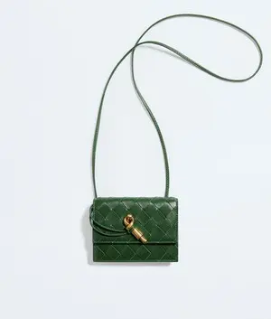 Bottega Veneta Andiamo Badge Holder - Basil