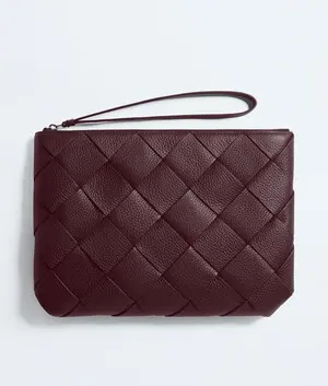 Bottega Veneta Diago Large Pouch - Deep Mahogany