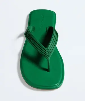 Bottega Veneta Sampieri Flat Thong - Grass Green