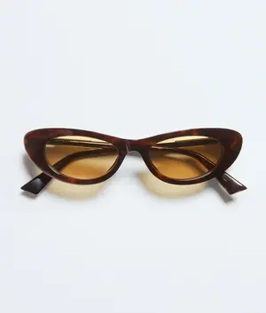 Bottega Veneta Snap Oval Sunglasses - Havana/yellow