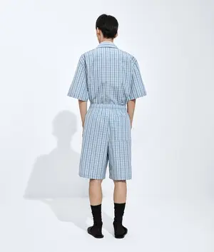 Bottega Veneta Cotton And Silk Check Shorts