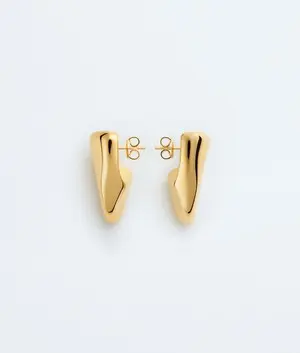 Bottega Veneta Small Prisma Earrings - Yellow Gold