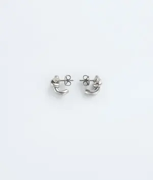 Bottega Veneta Knot Earrings - Silver