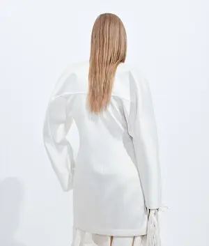 Bottega Veneta Wool And Silk Satin Long Top
