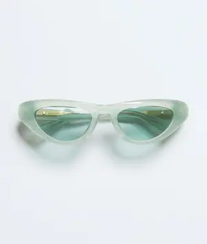 Bottega Veneta Bombe Cat Eye Sunglasses - Green