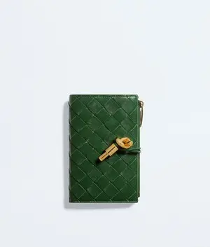 Bottega Veneta Andiamo Medium Bi-fold Wallet Basil