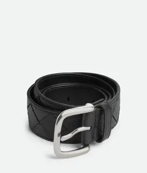 Bottega Veneta Intrecciato Taurillon Leather Belt