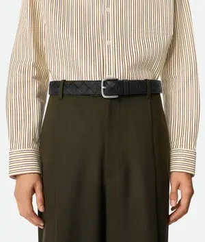 Bottega Veneta Intrecciato Taurillon Leather Belt