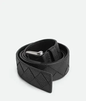 Bottega Veneta Intrecciato Taurillon Leather Belt