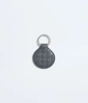 Bottega Veneta Intrecciato Piccolo Round Key Ring - Thunder