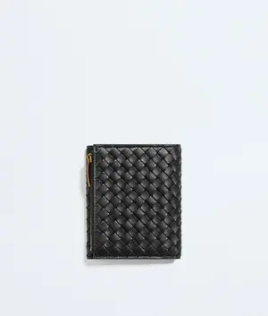Bottega Veneta Intrecciato Piccolo Small Bi-fold Zip With Flap