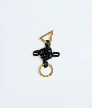 Bottega Veneta Double Knot Key Ring - Black