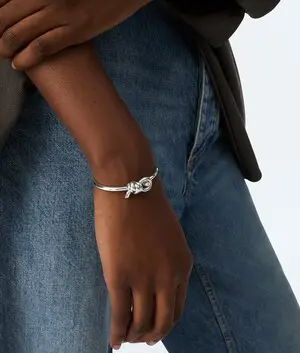 Bottega Veneta Knot Bracelet - Silver