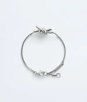 Bottega Veneta Sterling Knot Bracelet - Silver