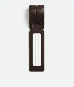 Bottega Veneta Intrecciato Long Tag Holder - Fondant
