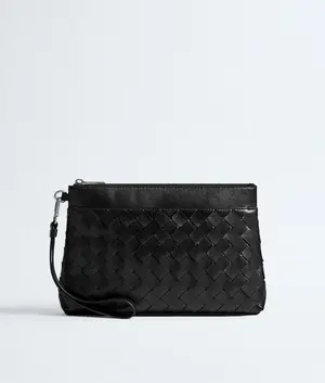 Bottega Veneta Intrecciato Prism Pouch - Black