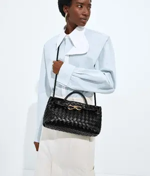 Bottega Veneta East-west Andiamo Bag - Black