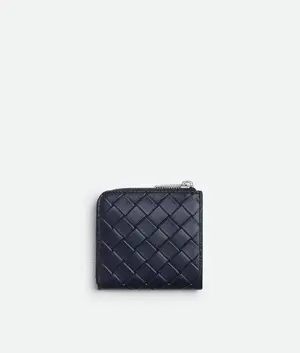 Bottega Veneta Intrecciato Stamp Square Zip Around Wallet