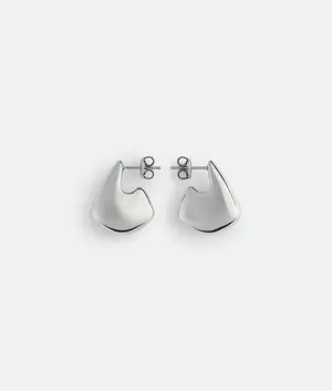 Bottega Veneta Mini Fin Earrings - Silver