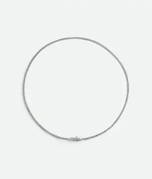 Bottega Veneta Intreccio Necklace - Silver