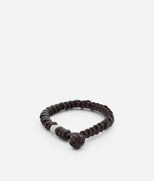 Bottega Veneta Knot Leather Bracelet - Fondant