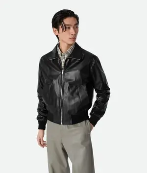 Bottega Veneta Leather Nappa Blouson - Black
