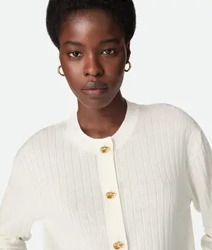 Bottega Veneta Wool Rib Cardigan