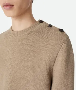 Bottega Veneta Compact Wool Jumper - Sparrow
