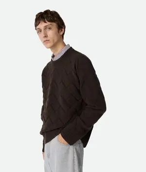 Bottega Veneta Intrecciato Wool Jumper - Double Espresso