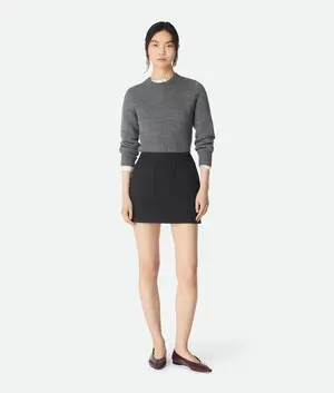 Bottega Veneta Light Cotton Skirt - Anthracite