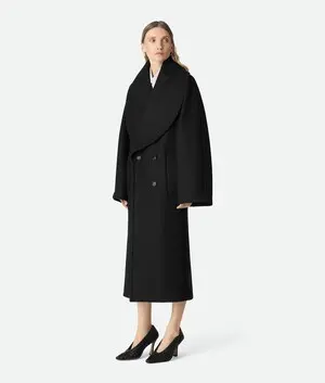 Bottega Veneta Stretch Wool Long Coat