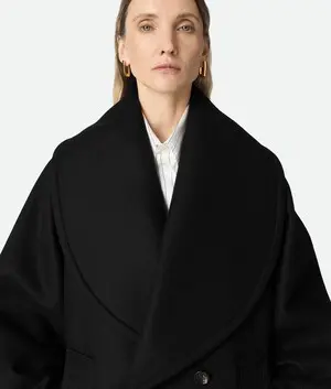 Bottega Veneta Stretch Wool Long Coat