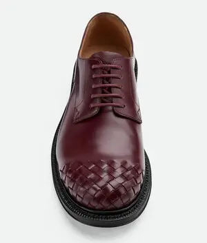Bottega Veneta James Lace-up Shoe With Intrecciato Toe Cap