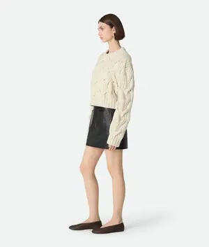 Bottega Veneta Leather Skirt